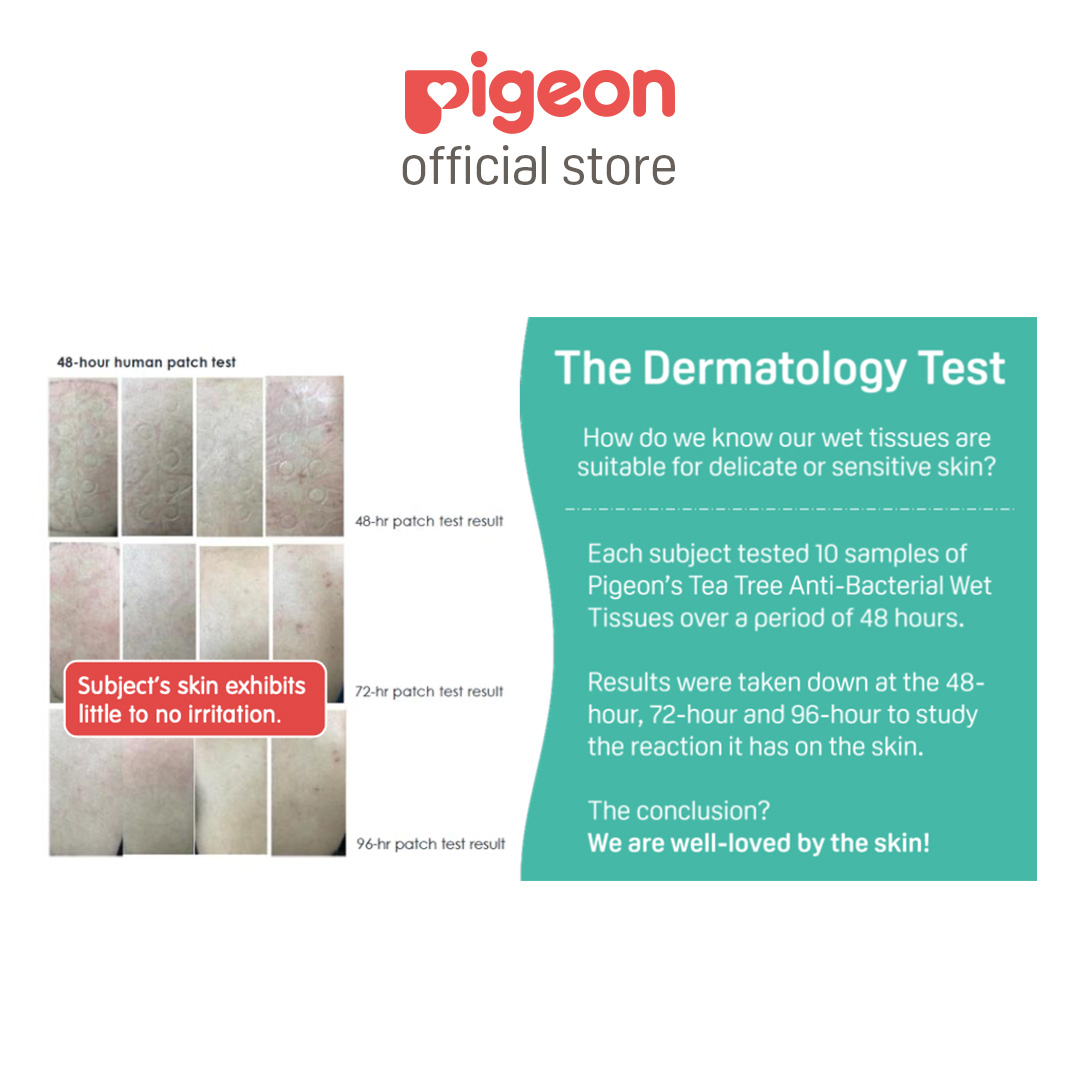 Pigeon Tea Tree Anti-Bacterial Wet Tissues (100's x 2) | Shopee Malaysia