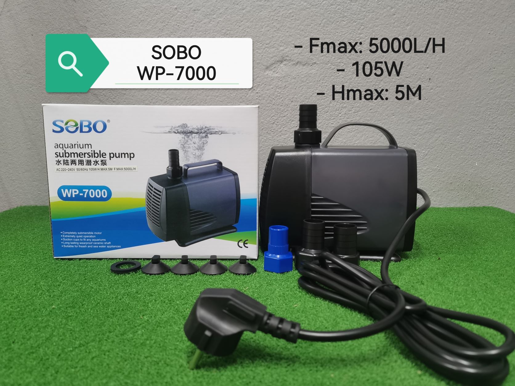 SOBO Aquarium Submersible Pump(WP-4000, WP-5000, WP-6000, WP-7000, WP-8000). Water Pump For ...