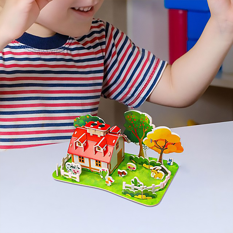 𝐒𝐓𝐈𝐌𝐔𝐋𝐀𝐓𝐄 𝐂𝐑𝐄𝐀𝐓𝐈𝐕𝐈𝐓𝐘 Children 3D Jigsaw Puzzle Paperboard DIY Early ...