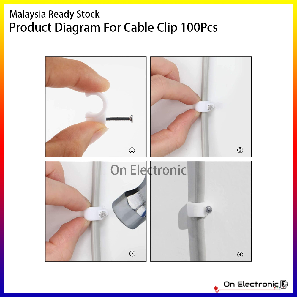 Cable Clip for 3coard Cable 100 PCS | Shopee Malaysia