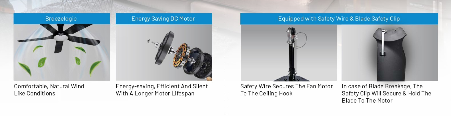 SYK Elba Ceiling Fan With Light DC Motor ECF-N5650 N6030 N5652L 5 Blade ...