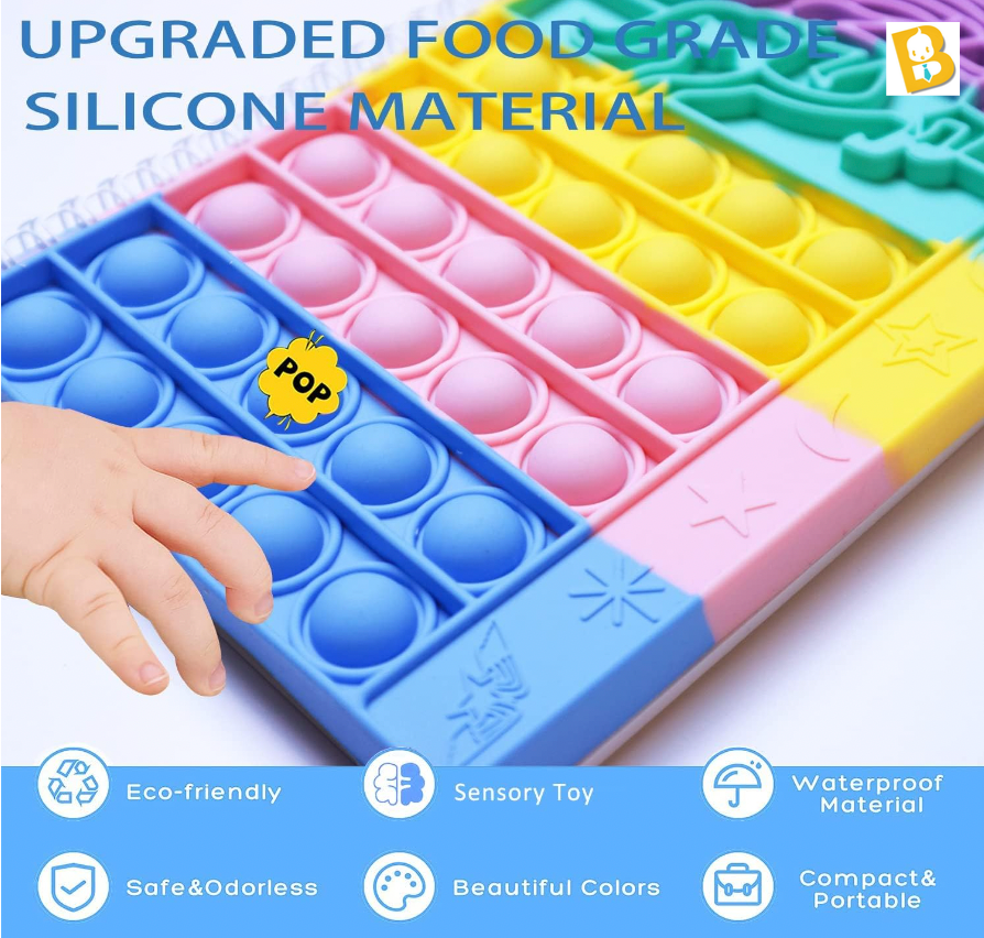 BabyBoss A5 A6 Pop Notebook Spiral Fidget Notebook Silicone Pop It Notebook | Shopee Malaysia