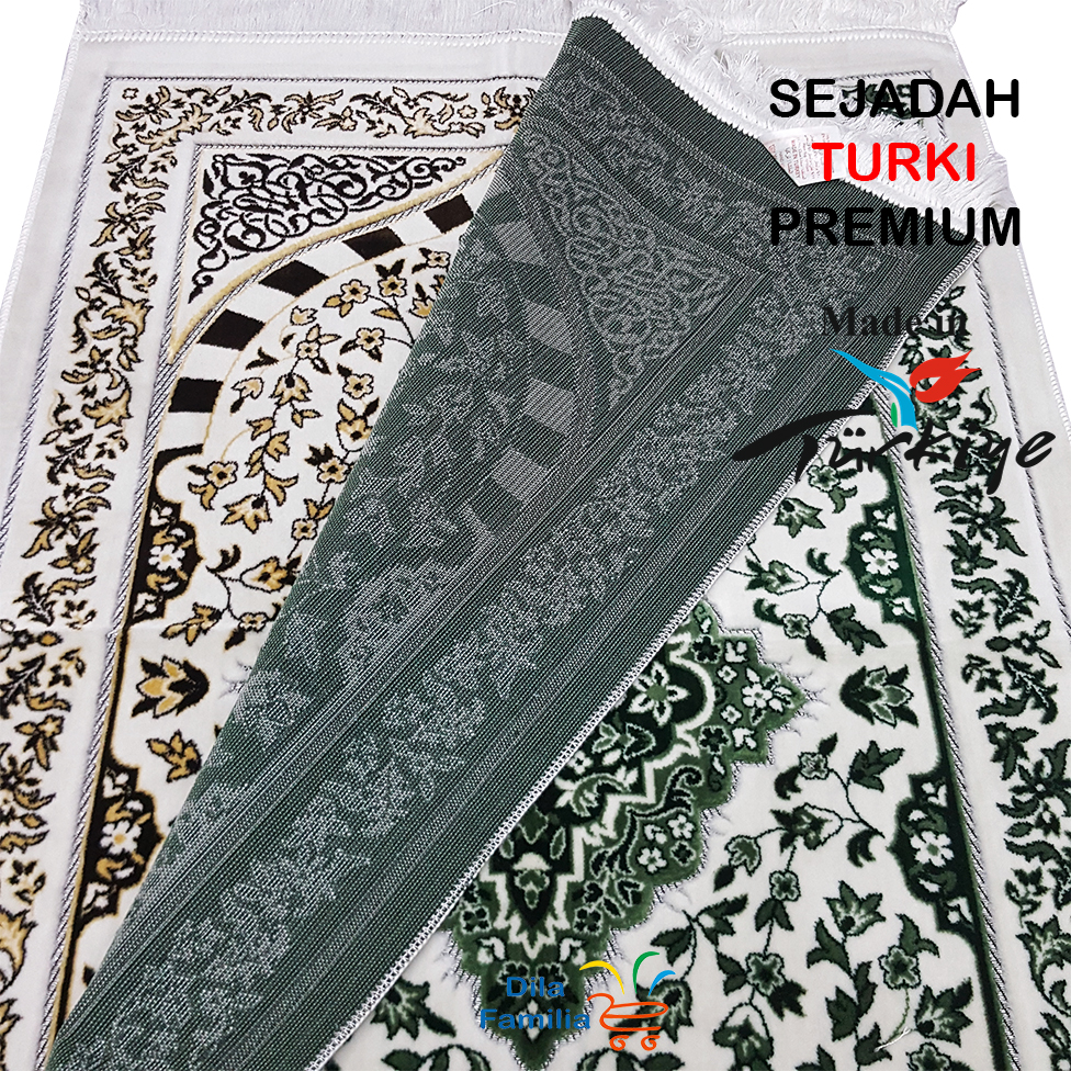 Sejadah Turki Tebal Putih Corak Bunga Petak Nikah Hantaran Kahwin ...