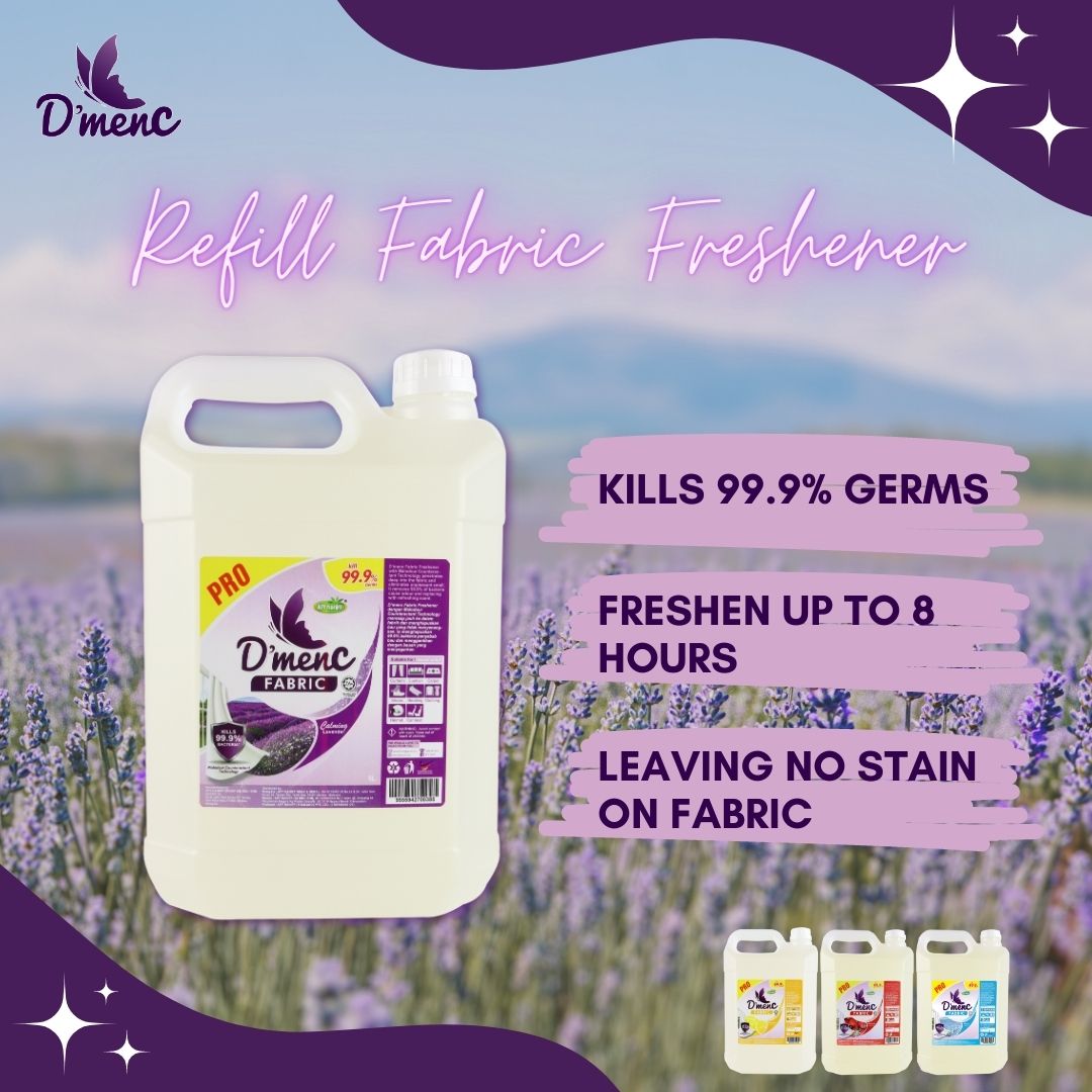 Afy Haniff D'menc® Fabric Freshener Spray With Antibac 99.9% 5 Liter ...