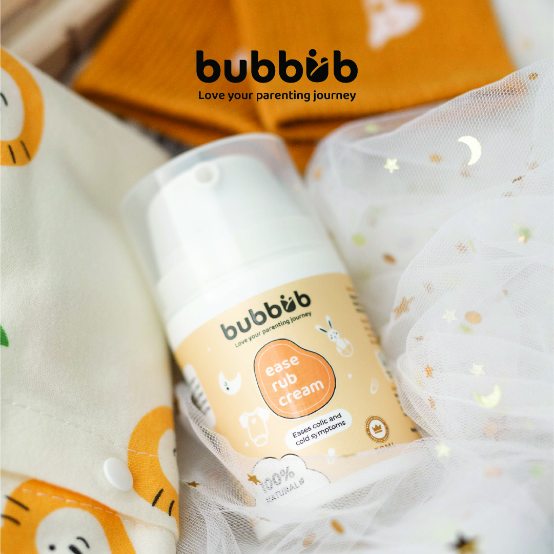 Bubbub Ease Rub Cream (50ml) - relieve colic / cough / cold / prevent ...