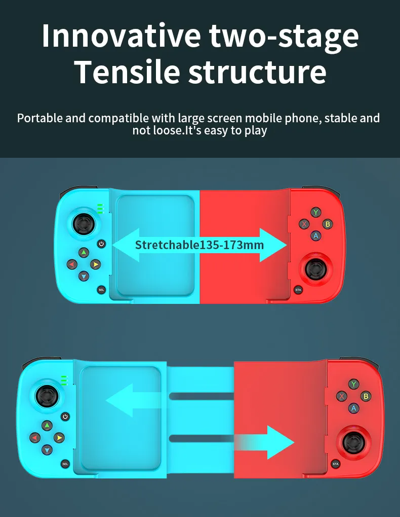 D3 Wireless Bluetooth 50 Game Controller Telescopic Gamepad Joystick For Android Ios Ps4 Ns 0392