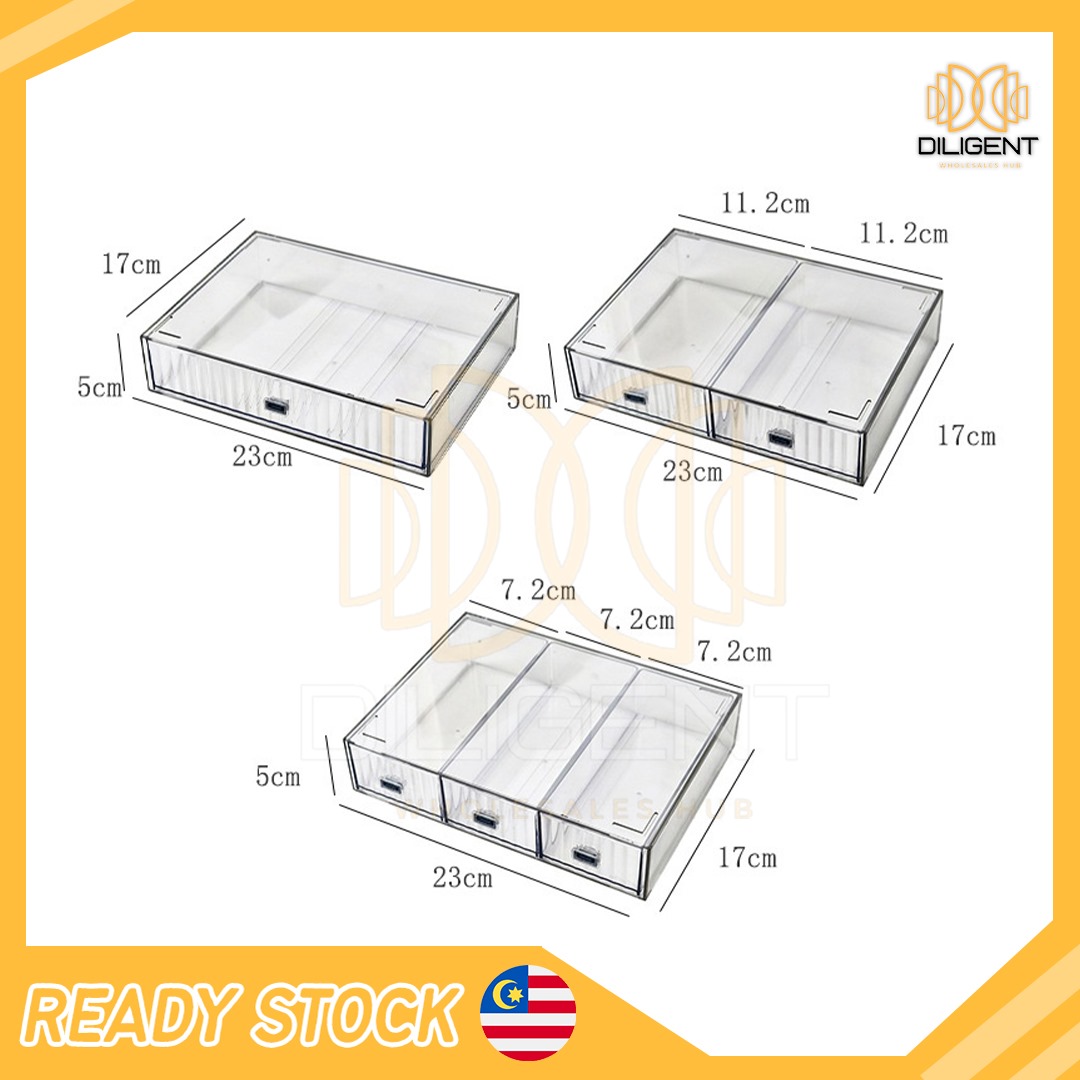 【D308】Kotak Penyimpanan Tumpukan Akrilik Kreatif Transparent Desktop ...