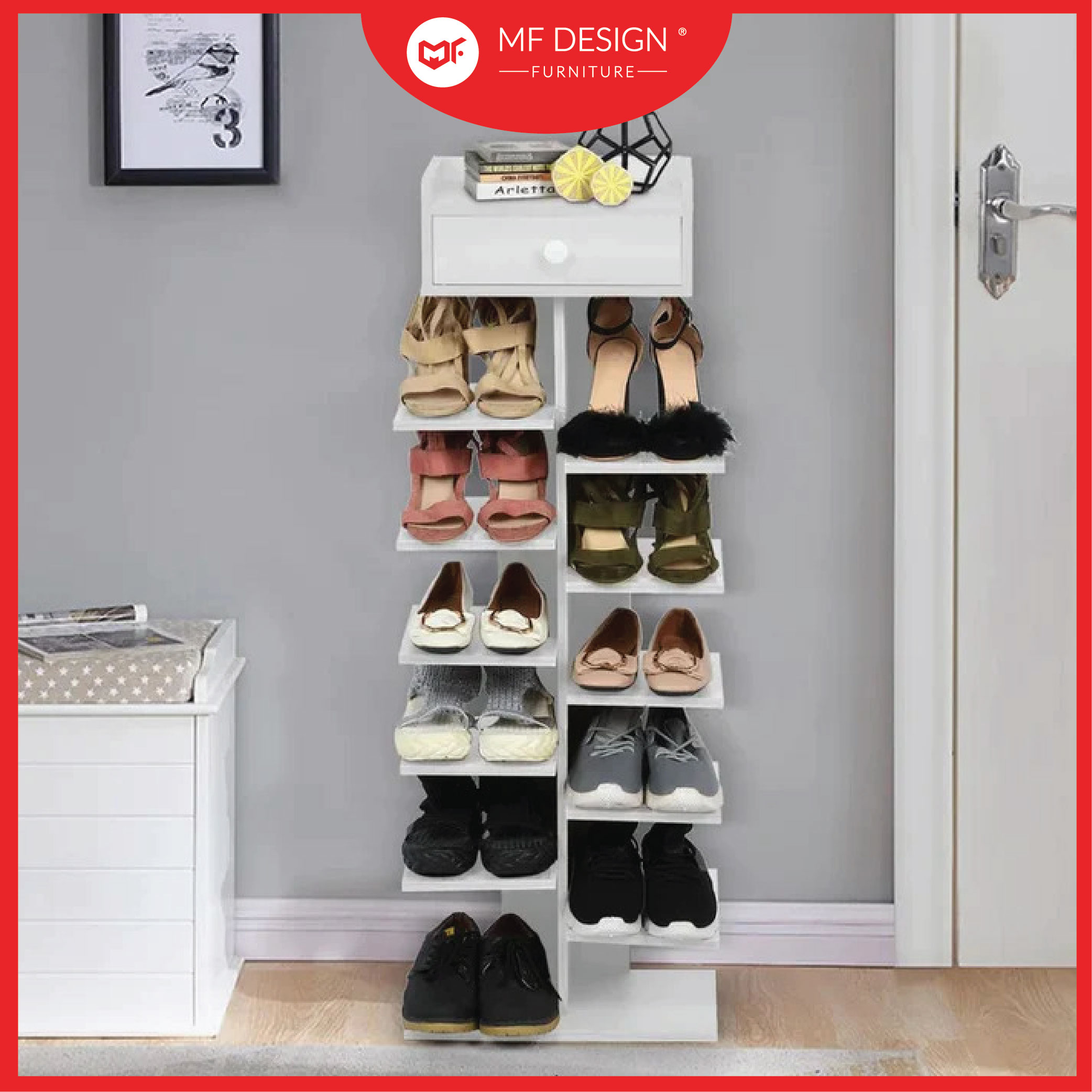 MF DESIGN Chaz Shoe Cabinet / Shoes Rack / Cabinet Kasut / Rak Kasut ...