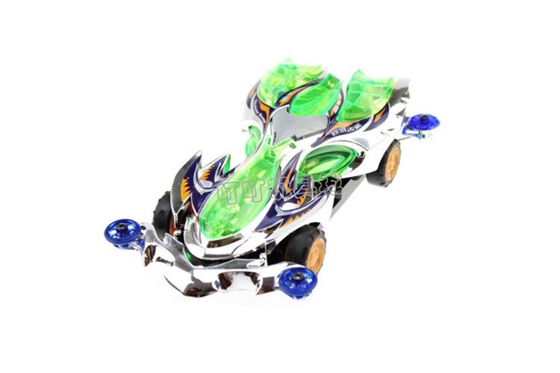 AULDEY MINI 4WD RACER WAVES SHARK STABLE TYPE TITANIUM COLOR TOY CAR ...