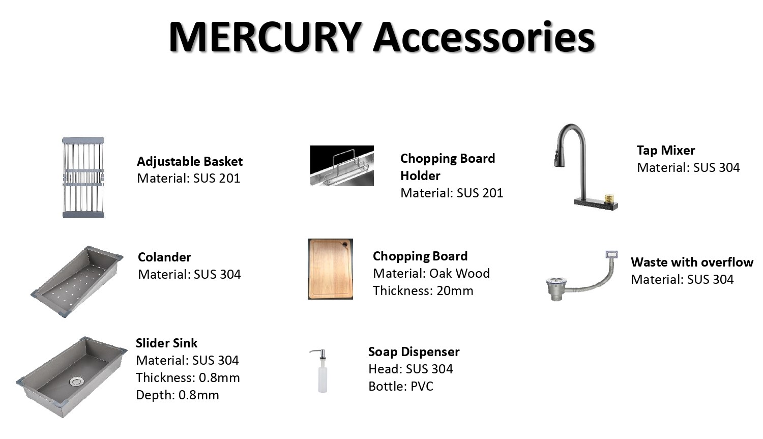 SYK Haustern Kitchen Sink HT-MERCURY-800 HT-MERCURY-1000 Undermount ...
