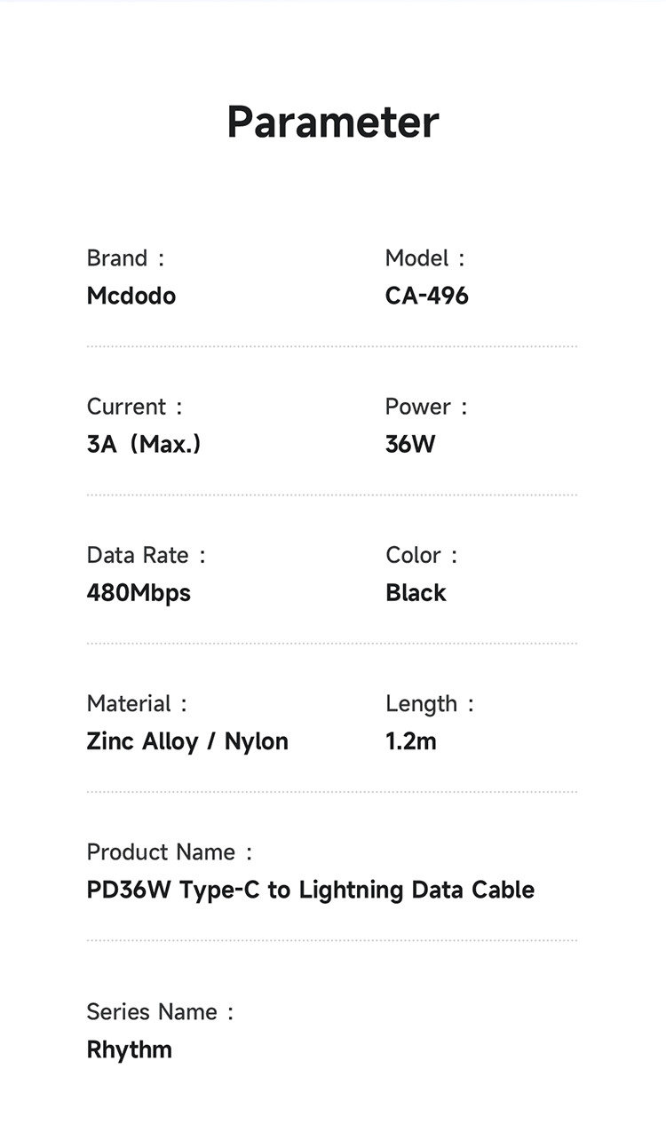 【1Yr Warranty】 MCDODO LED Display Type-C 6A Data Cable LED Rhythm ...