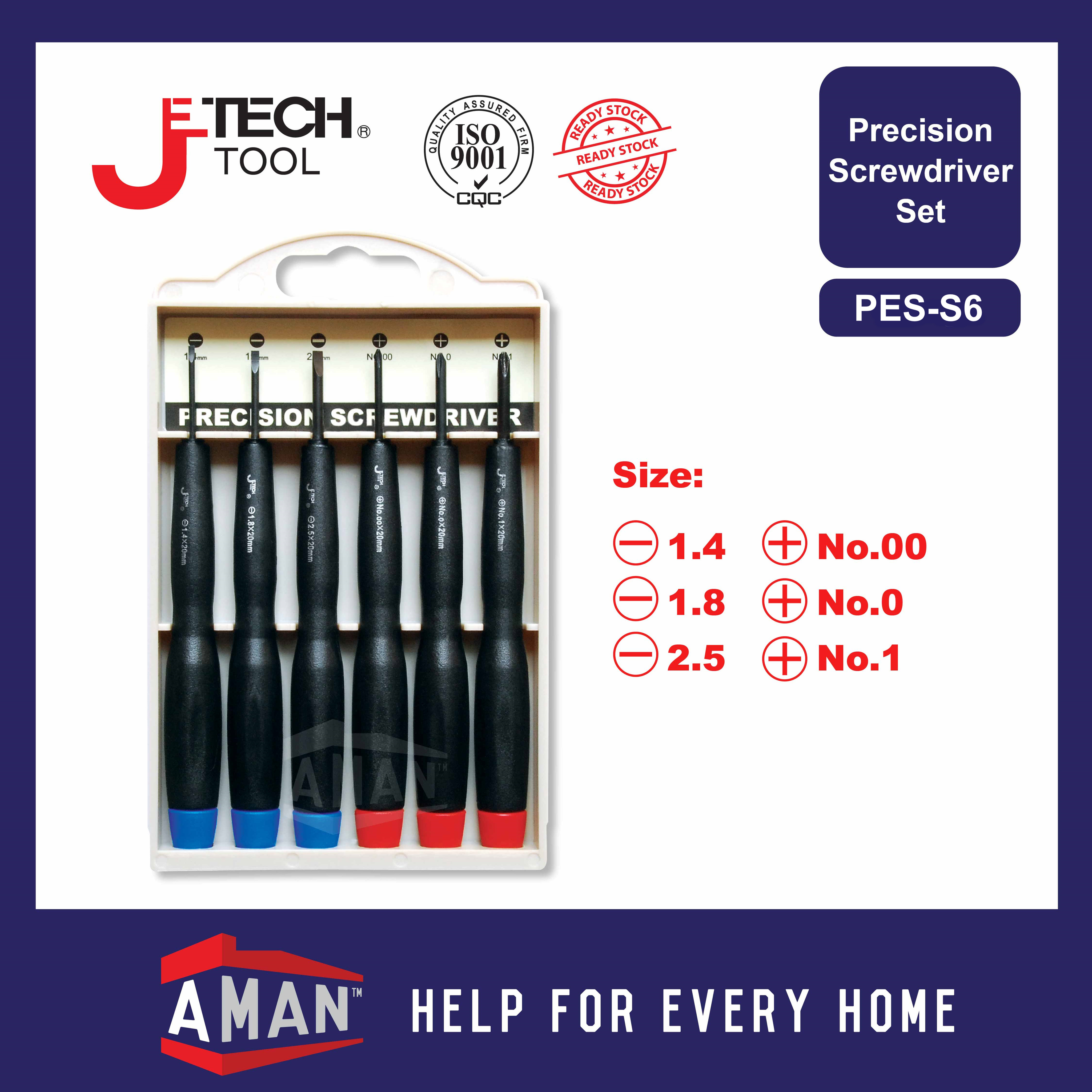 JETECH 6pcs Precision Screwdriver Set Philip Flat Gadget Screw Driver ...