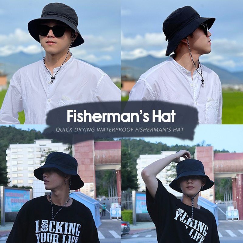Topi Packable Hat Waterproof Foldable Camping Hat Outdoor Bucket Hat ...