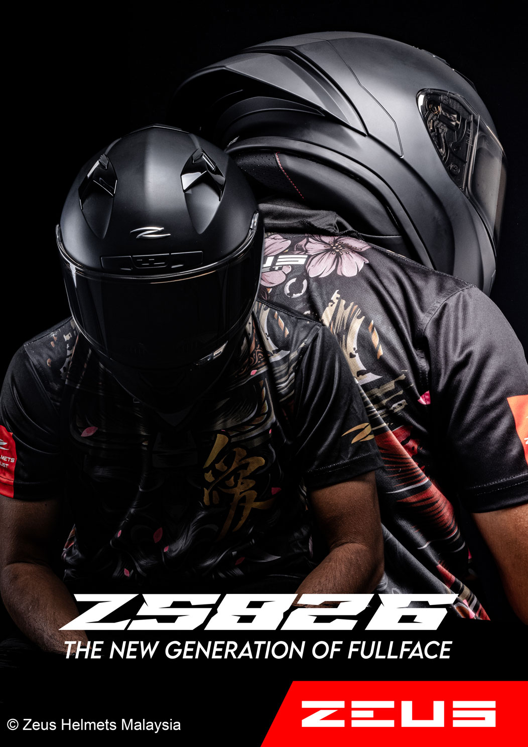 ZEUS HELMETS ZS-826 (FREE MERCHANDISE) FULLFACE | Shopee Malaysia