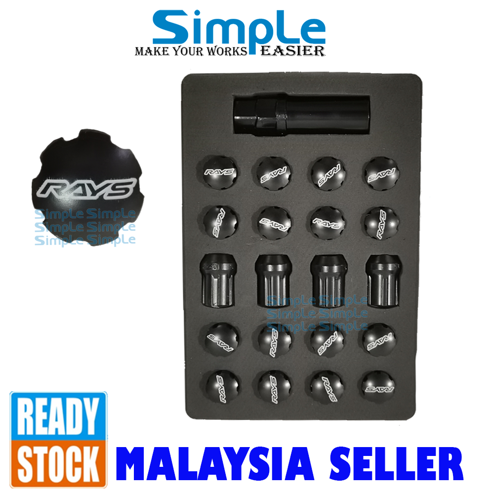 Spline tayar nut / Gear Nut / Wheel nut - 20pcs, besi, nut kecil ...