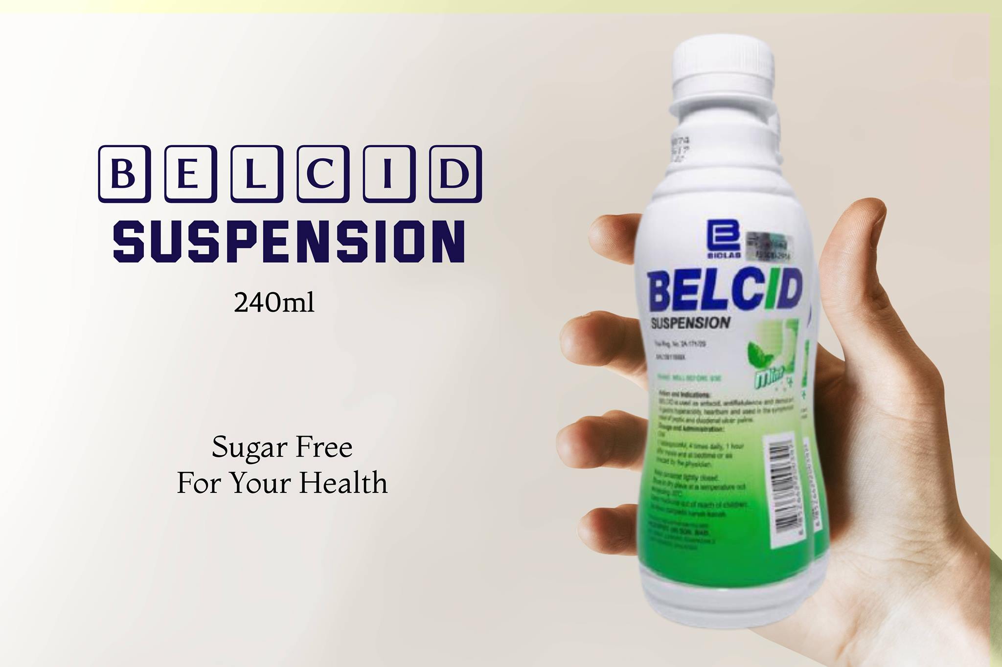BELCID SUSPENSION MINT FLAVOUR ANTACID/ANTIFLATULENCE/DEMULCENT (UBAT ...