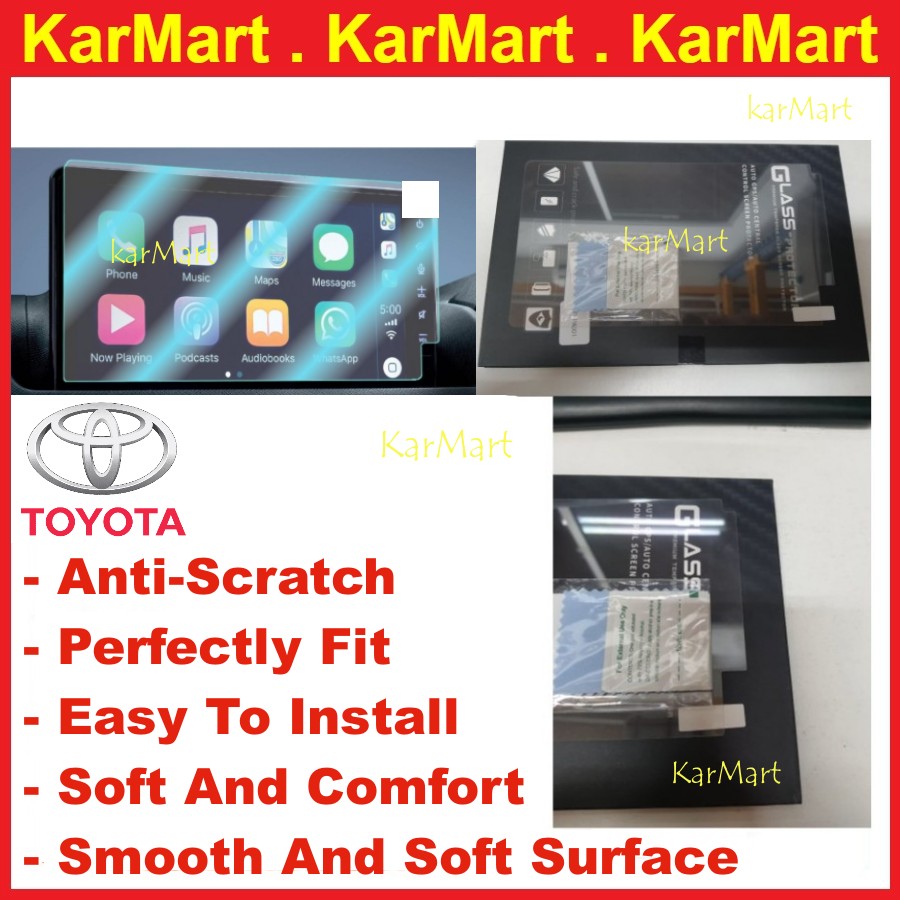 Toyota Altis Innova Fortuner Hilux 9 Inch Navigator Tempered Glass ...