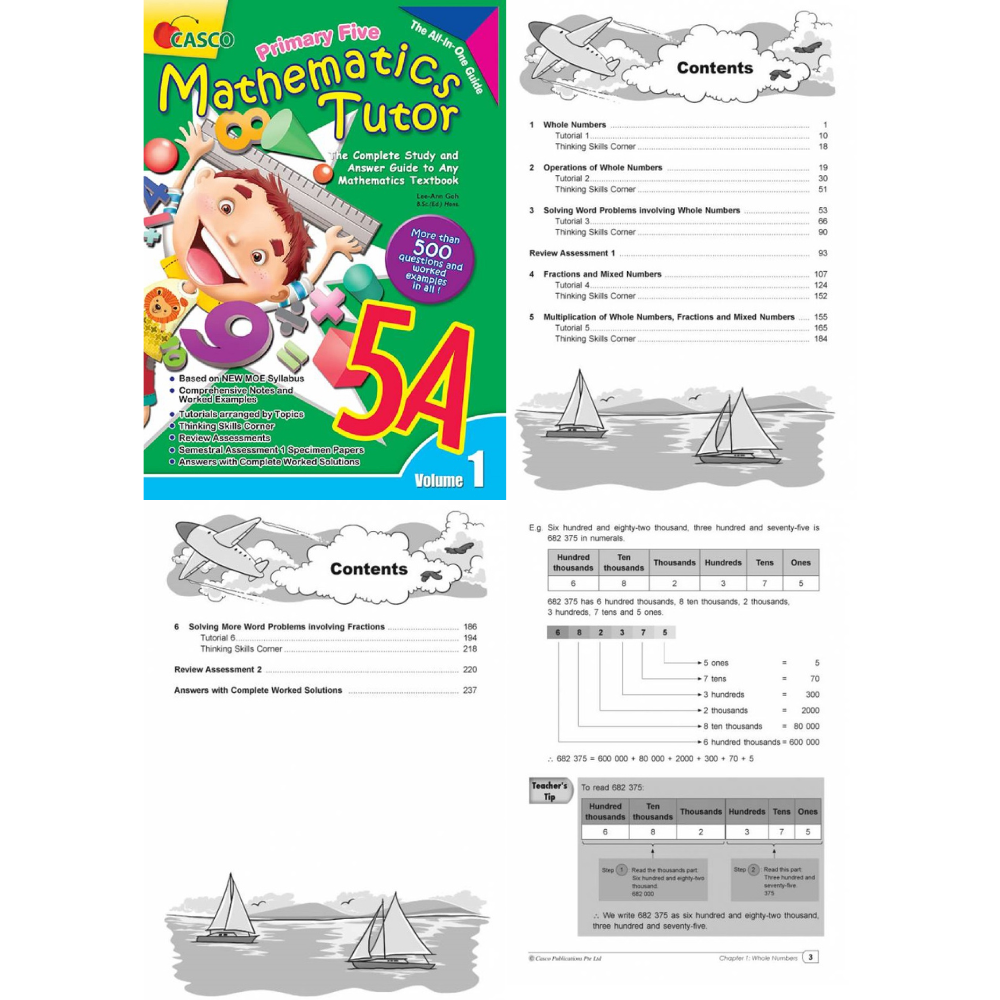 CASCO Primary Mathematics Tutor 5A Vol 1/ 5A Vol 2/ 5B | Shopee Malaysia