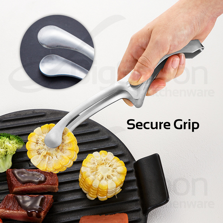 BIGSPOON 20cm Stainless Steel Food Tong | Korean BBQ Food Tong Tweezer ...