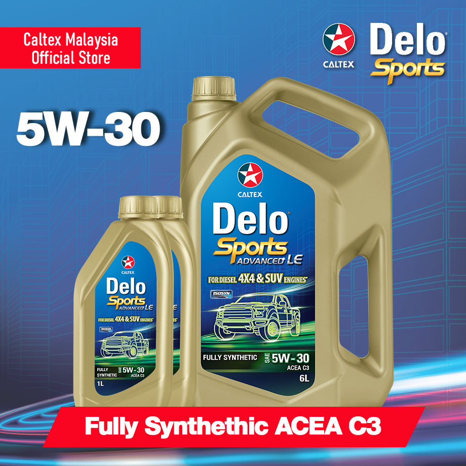 Caltex Delo Sports Advanced Fully Synthetic 5W-30 8 Liters ACEA C3 FREE ...