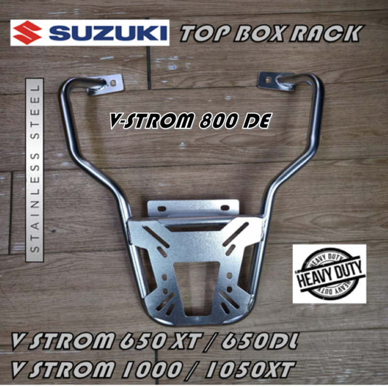 SUZUKI V STROM 800 DE V STROM 1050 XT STAINLESS STEEL TOP BOX TAIL RACK ...