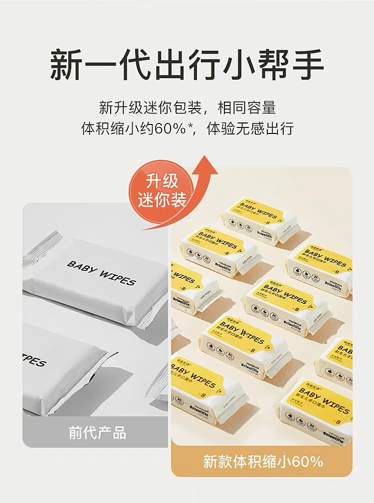 [100% EDI Pure Water] You Quan premium Baby Wipes Pocket Size Mini Wet ...