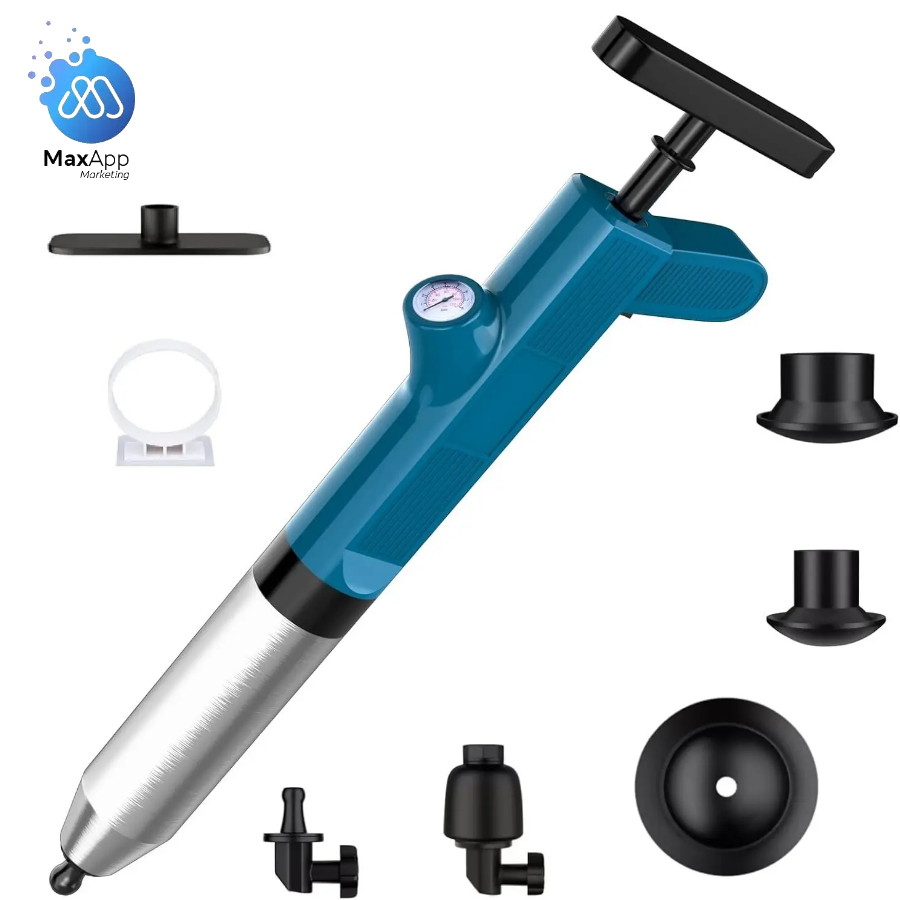 High Pressure Air Drain Blaster Plunger Pump Sink Unclog Toilet Plunger ...