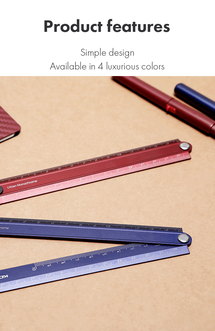 KOKUYO Urban monochrome foldable ruler 30cm WSG-CLUW30 | Shopee Malaysia