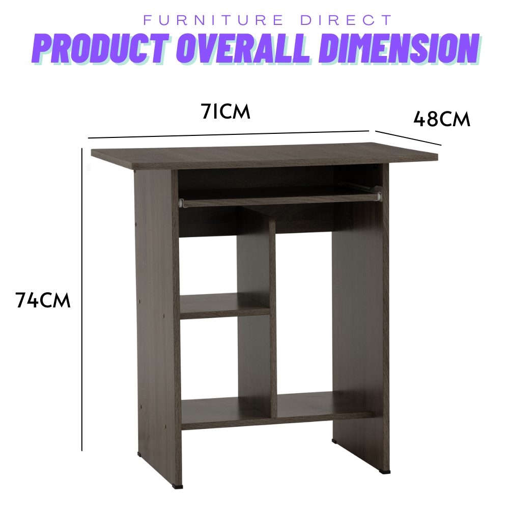 Furniture Direct ECO 90cm computer desk with keyboard tray/ meja makan ...