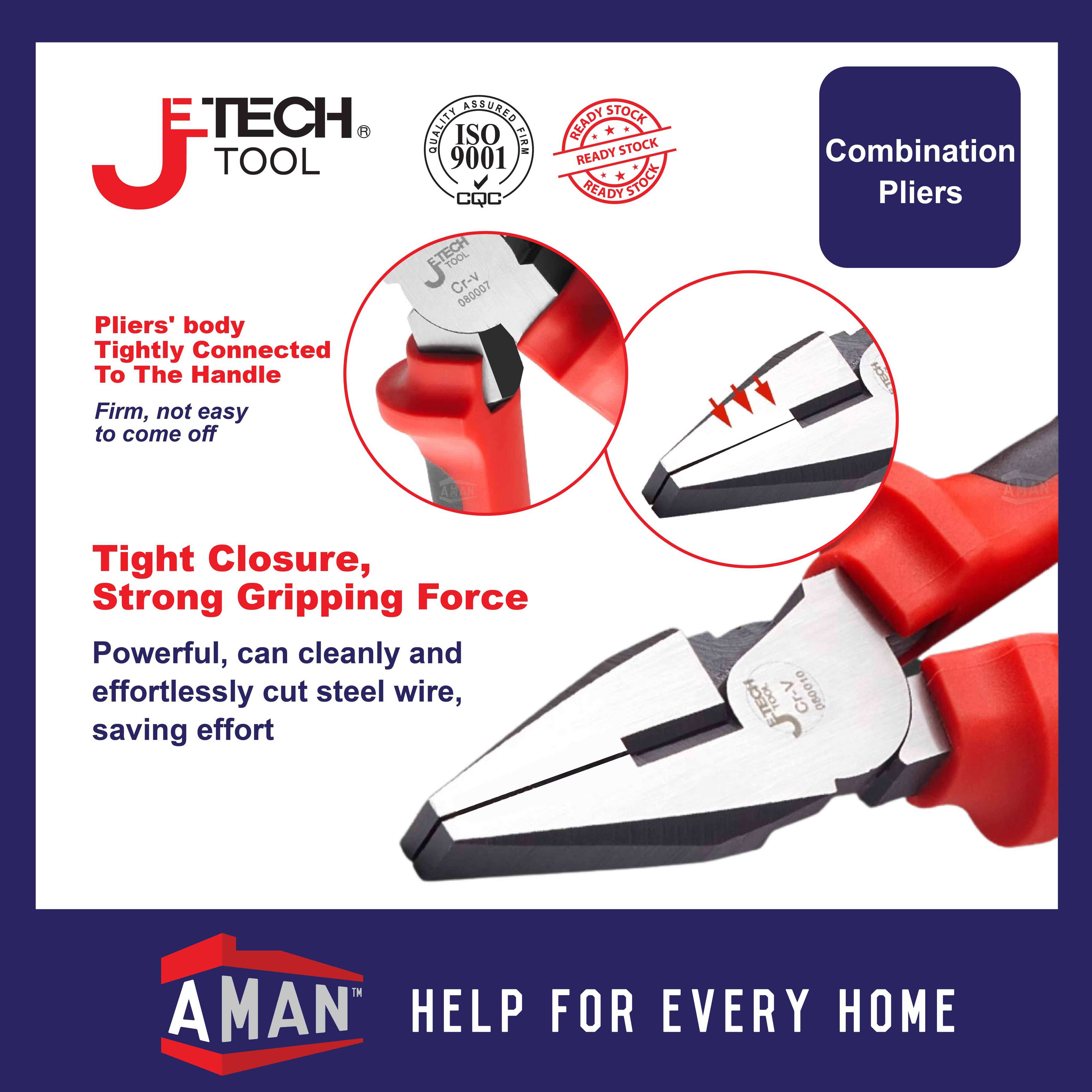 JETECH Combination Plier Linesman Plier Cutting Plier Grip Plier Hand ...