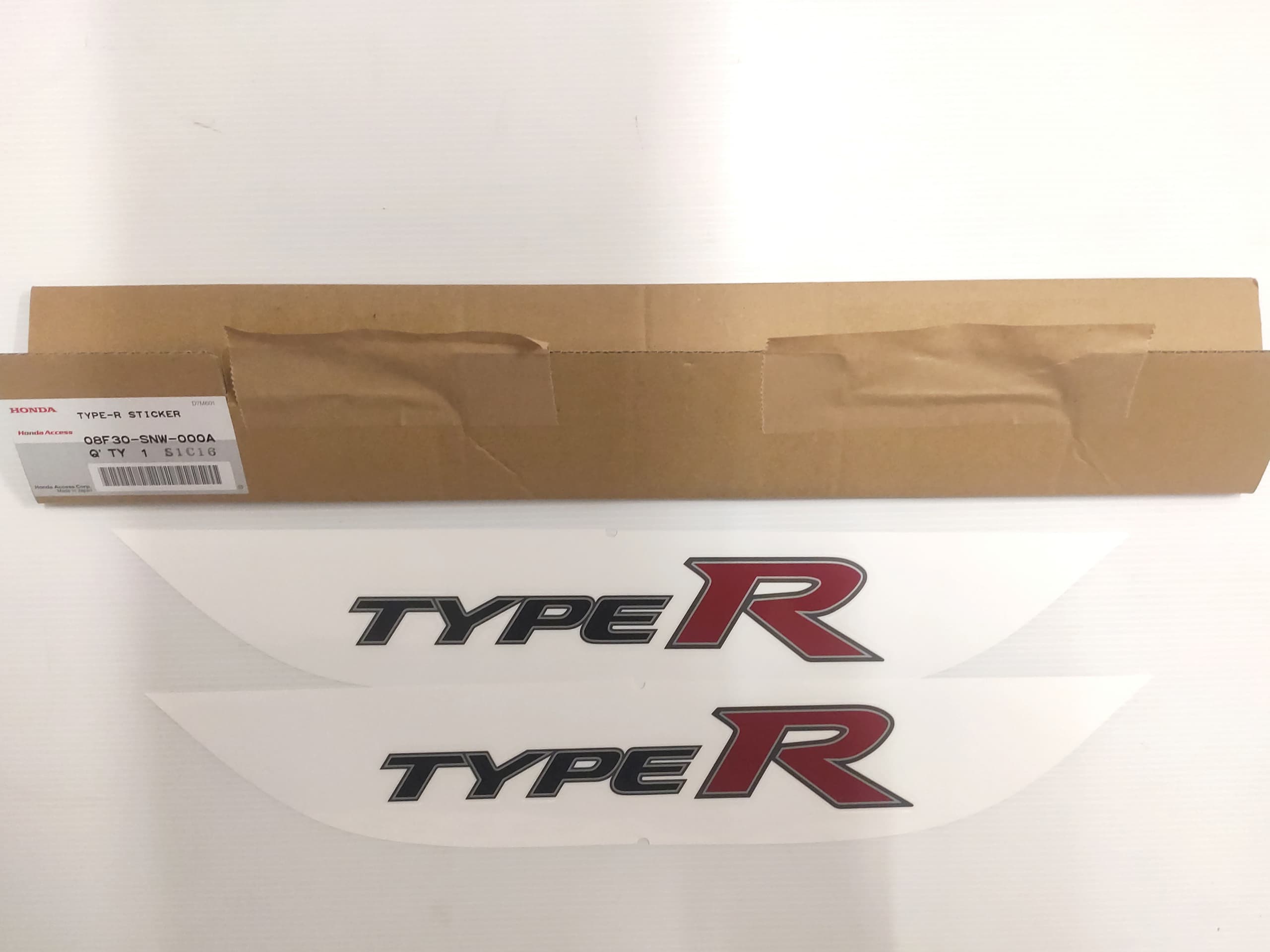08F30-SNW-000A Honda TYPE R Sticker Civic FD2R / Civic FN2R / Civic FK8 ...