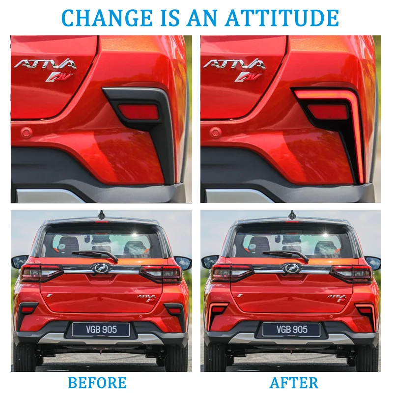 Perodua Ativa 2021- 2024 Dynamic Rear Bumper Reflector Cover With ...
