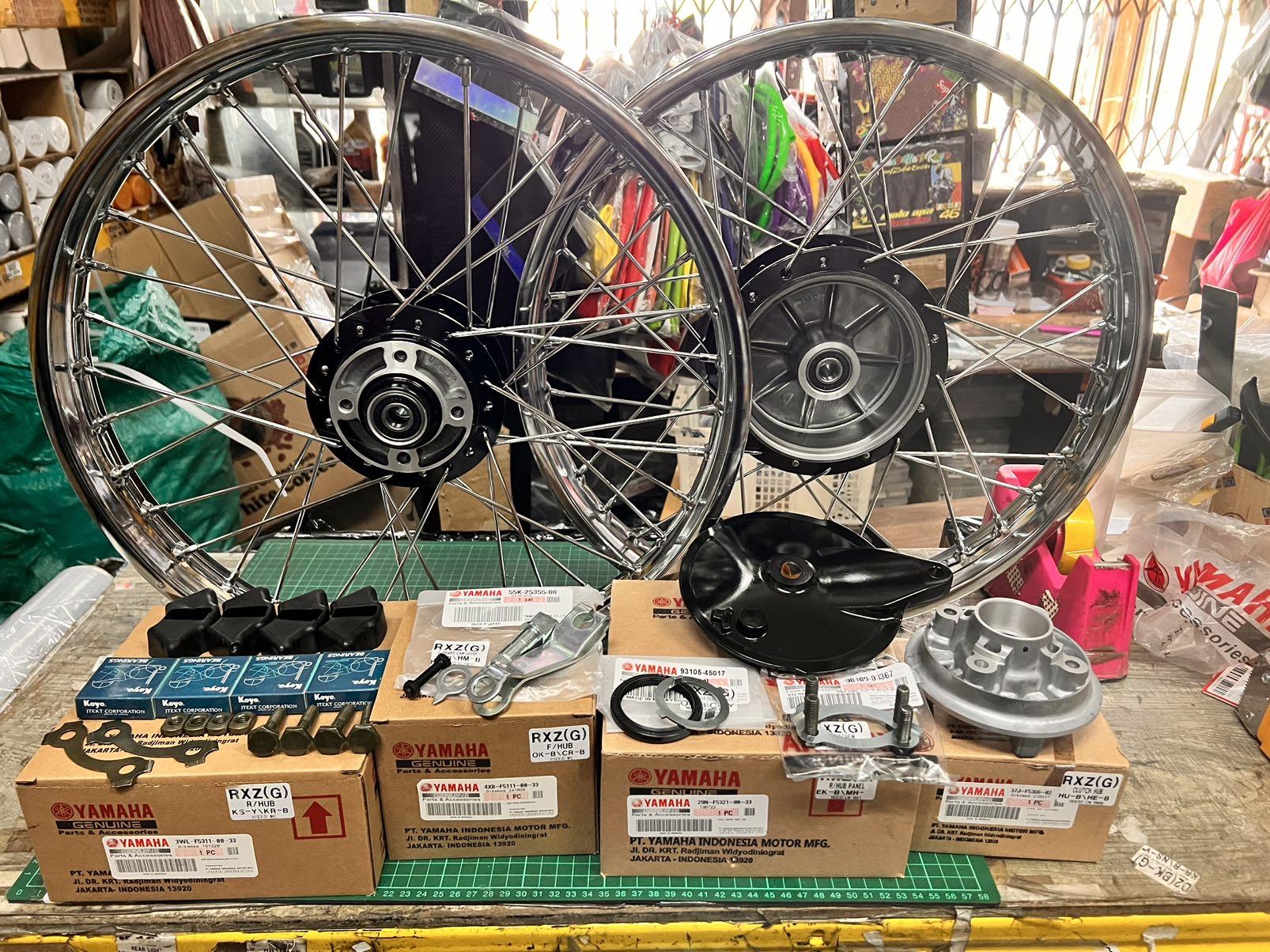 YAMAHA RXZ RIM COMPLATED SET UNION CYCLE HUB HLY BEARING KOYO FREE ...