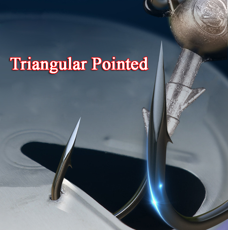 Anh JH06 6X Strong Round Jig Head Triangular Point Hook x6 SP 3.5g / 4 ...