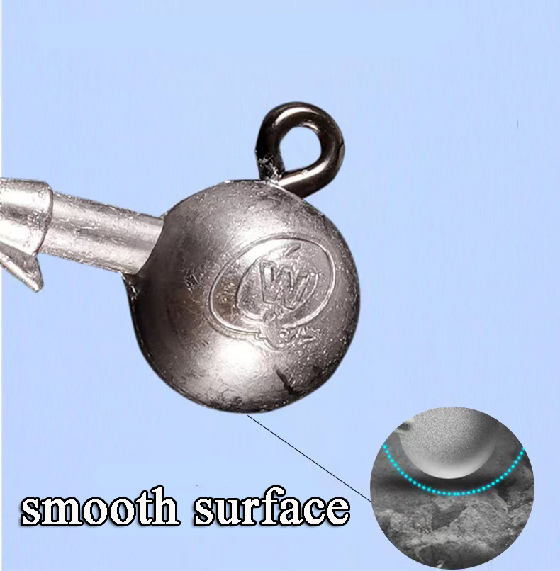 Anh JH06 6X Strong Round Jig Head Triangular Point Hook x6 SP 3.5g / 4 ...