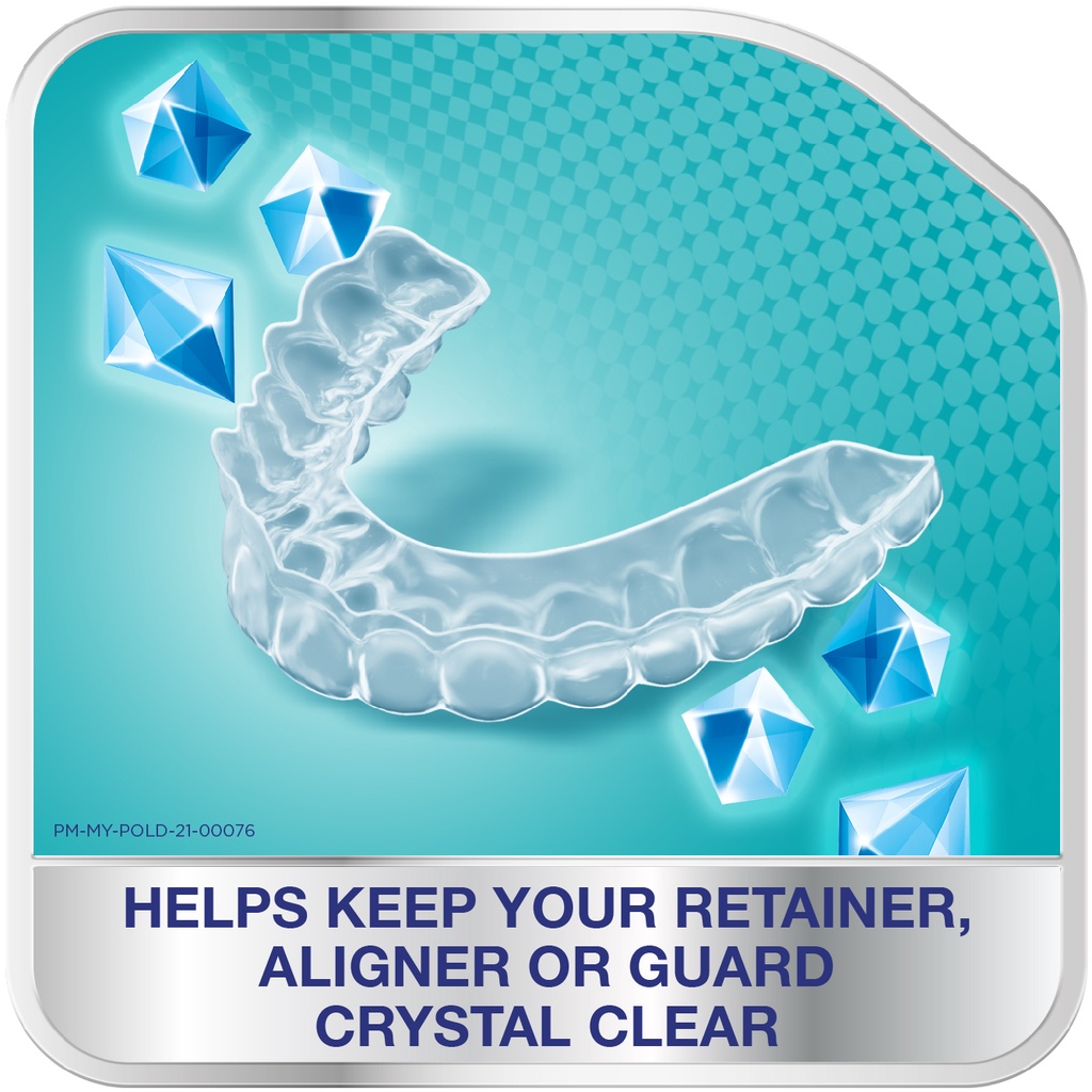 Polident Pro Retainer & Guard Cleanser, Kill Bacteria & Remove Stain ...