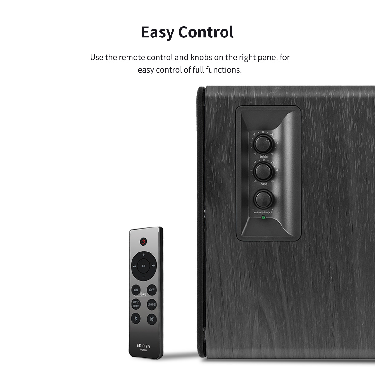 Edifier R1280DBs Bluetooth Bookshelf Speaker - Multiple Inputs | Subwoofer Out Port | 42W RMS ...