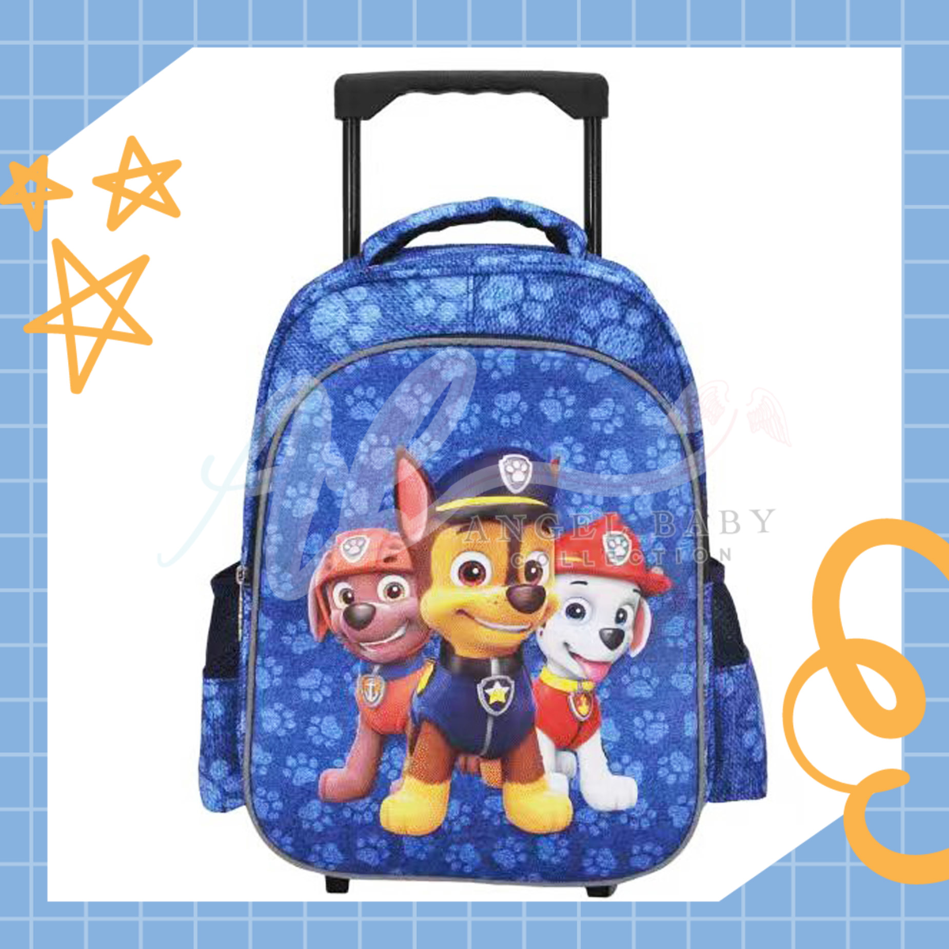 Angel Baby Kids Cartoon Non Removable Mini Trolley School Bag Kuromi ...