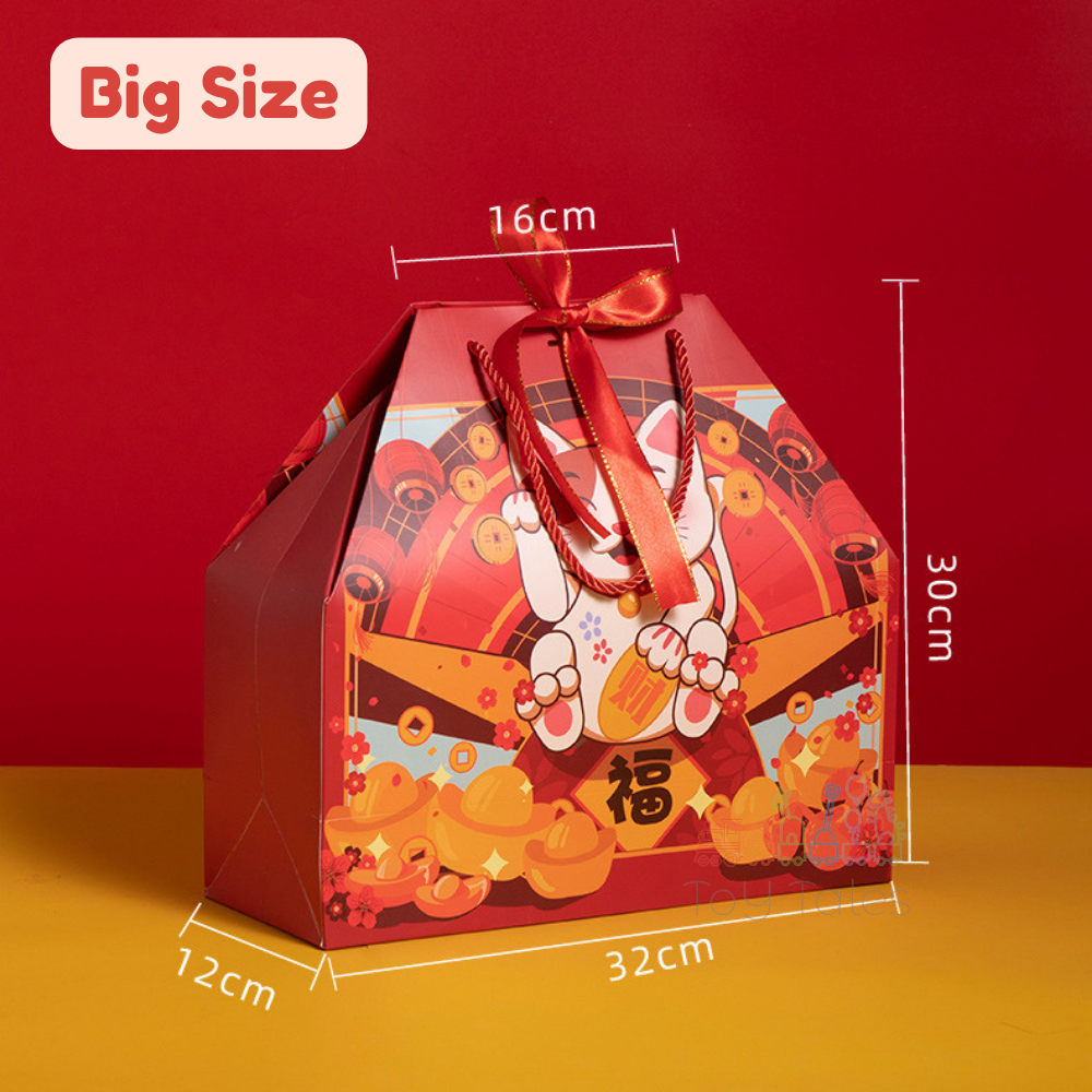 CNY Paper Bag 2025 Chinese New Year Gift Box Packaging Wrapping Bag ...
