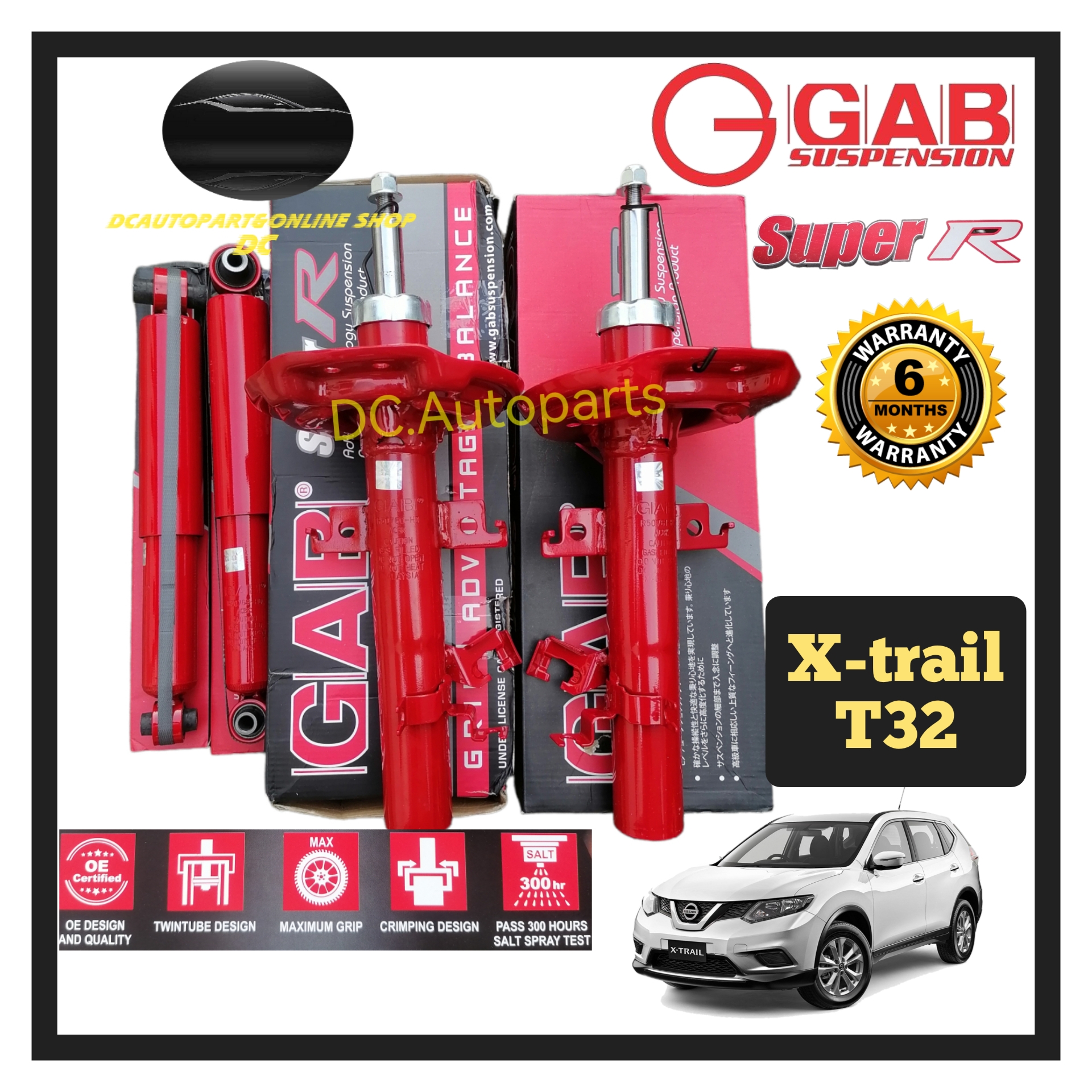 ORIGINAL GAB SUPER-R HEAVY DUTY NISSAN X-TRAIL XTRAIL 2.0 2.5 T32 FRONT ...