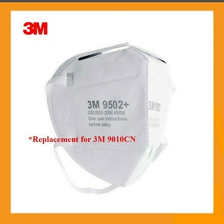 3M 9502+ 3M 9010CN N95 HEAD STRAP PARTICULAR DISPOSABLE RESPIRATOR FACE ...