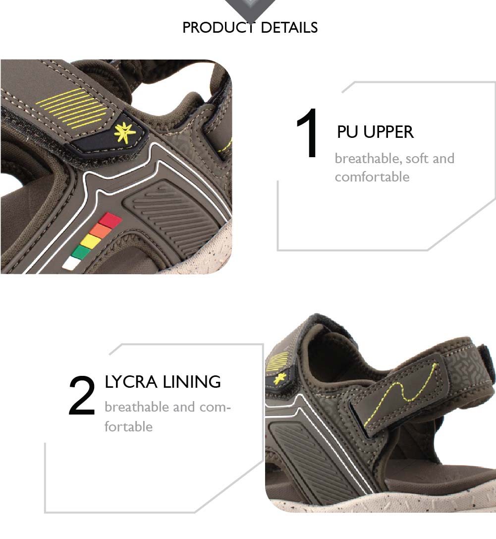 LARRIE Men Dark Olive Active Comfy Sandals 592307-YK1SV-72-D.OLIVE ...