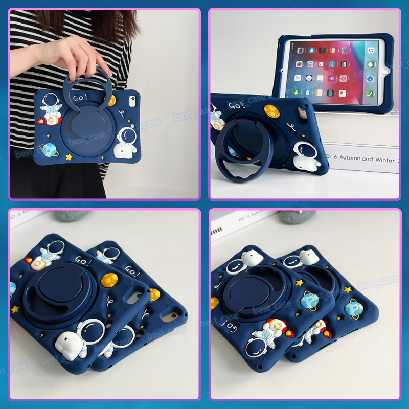 Kids Cartoon NASA Astronaut Soft Silicone Tablet Case For iPad mini Air ...