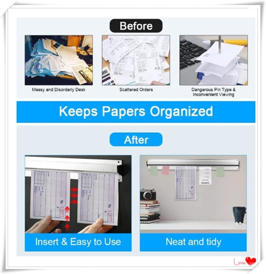 Ticket Holder Hanging Rack for Restaurant Cafe Bar Bill Receipt Check ...