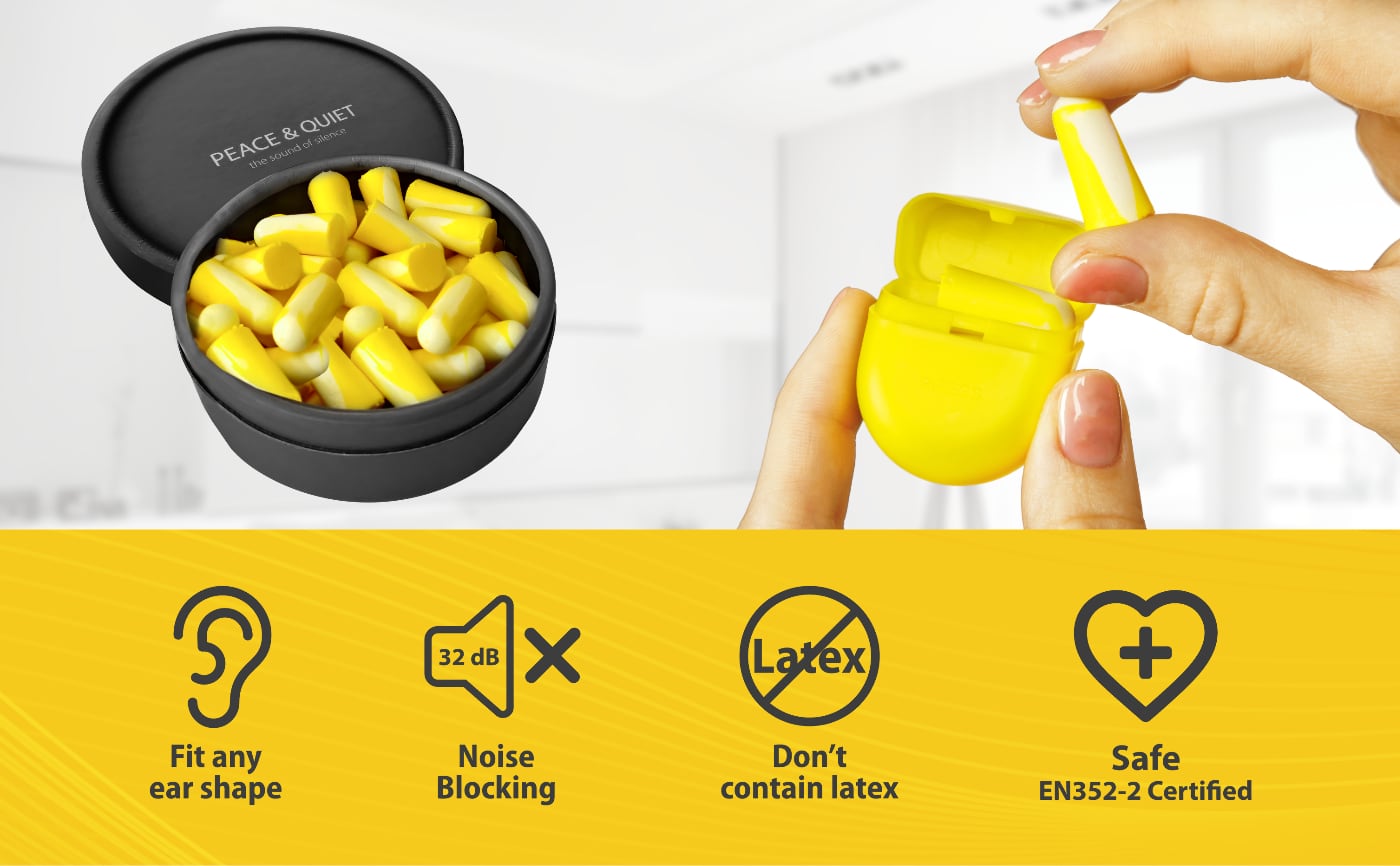PQ Foam Ear Plugs, 40 Small Ear Plugs | Earplugs For Sleeping Snore ...