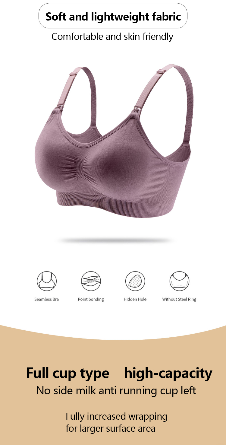 Angelmommy Nursing bra breastfeeding Female Large Size Anti-Sag Nursing ...