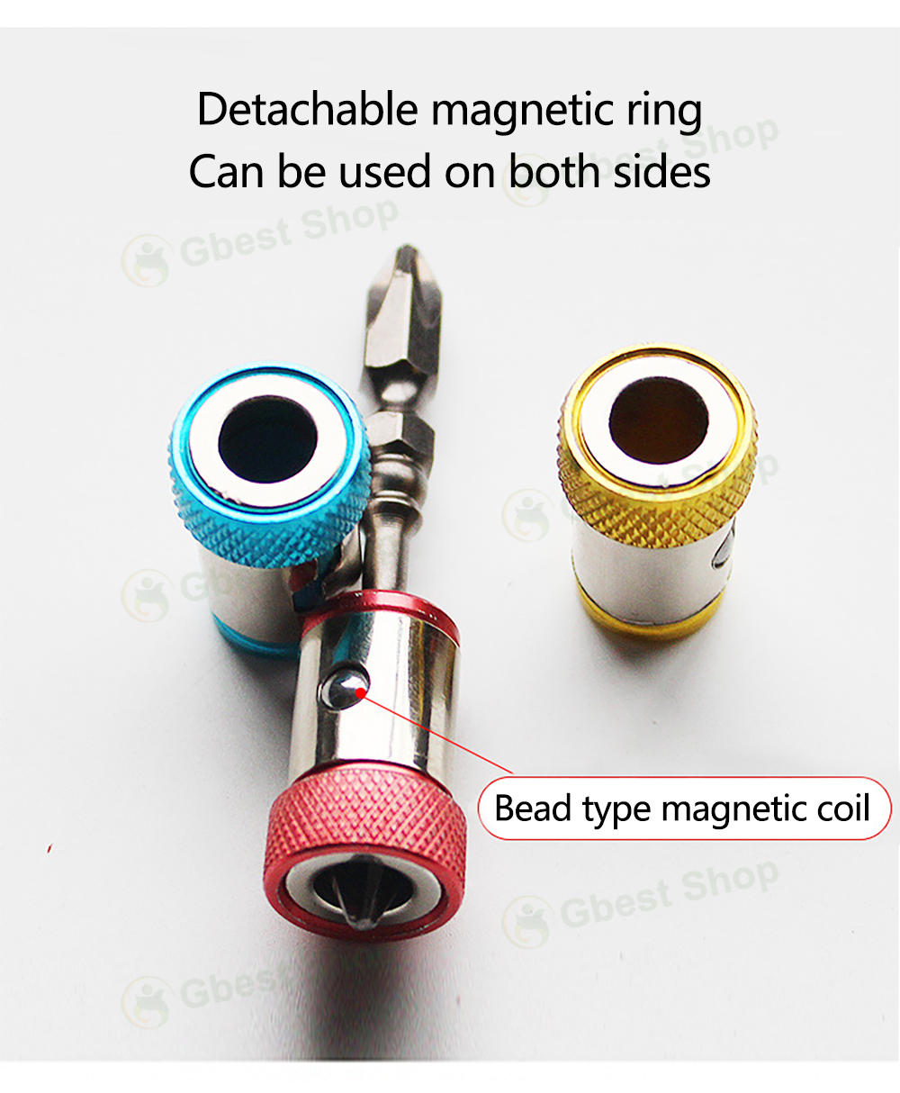 Screwdriver Magnetic Bit Holder Alloy Electric Magnetic Ring Universal ...