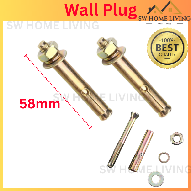 SW 58mm Iron Wall Plug Sleeve PJ Anchor Wall Expansion Bolt Iron Plug ...