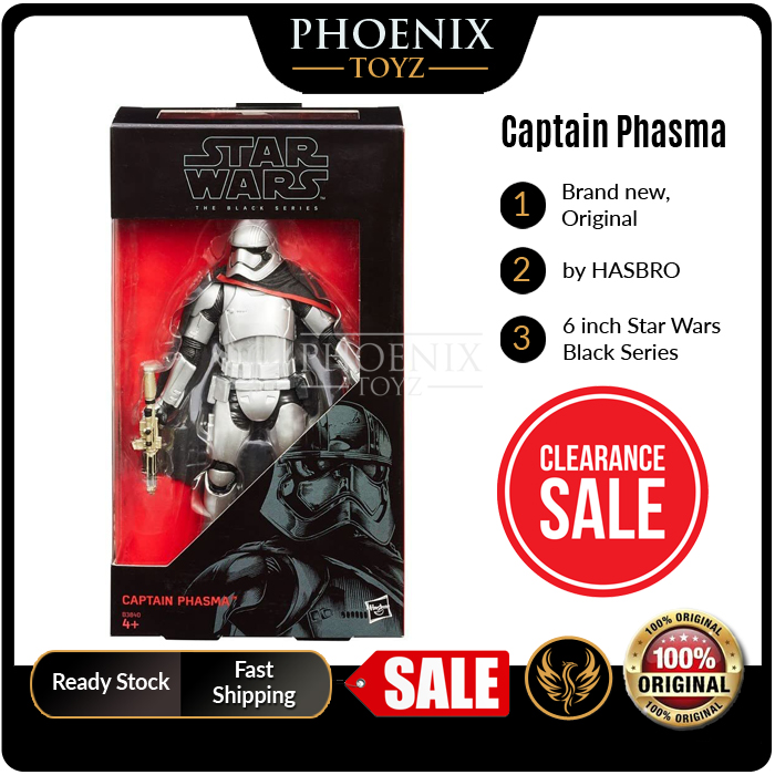 ORIGINAL 6 Inch Star Wars Captain Phasma Plasma Hasbro Black Series ...