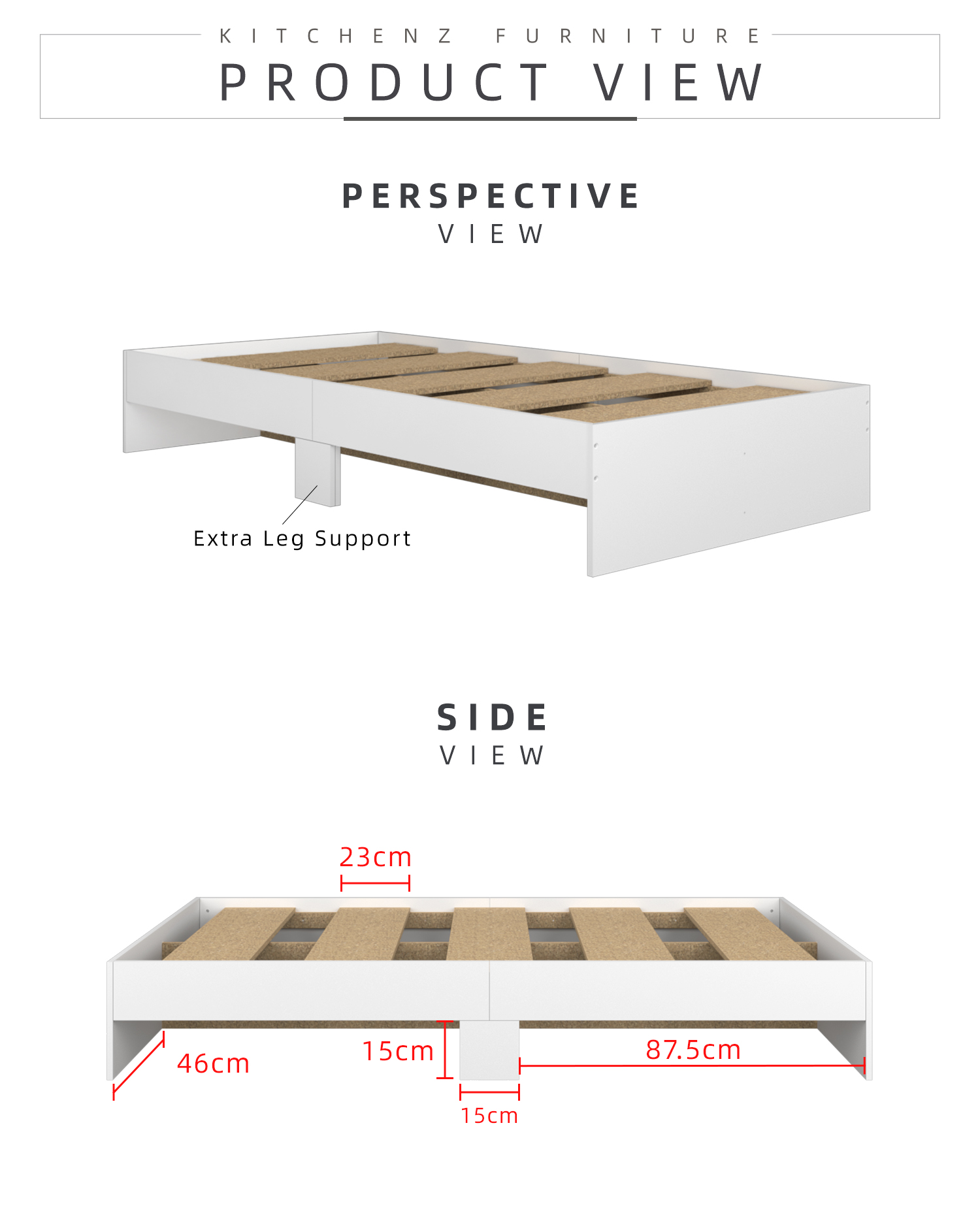 KitchenZ 3V Single Bed Frame Katil Besi Katil Kayu Katil Murah Powder ...